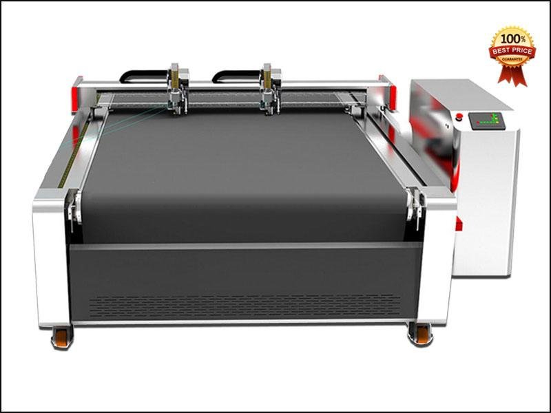 Double Head Fabric Fur Oscillation Knife Cutter Plotter Machine with ...